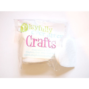 Playfully Ever After 3 Inch 28pc Felt Hearts (White)