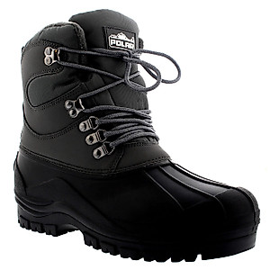 POLAR Mens Snow Waterproof Duck Hiking Bean Hiker Walking Short Ankle Boots - Gray - US13/EU46 - YC0441