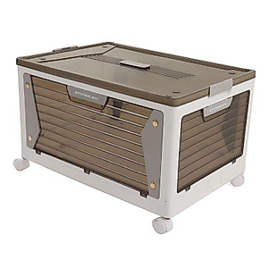 VINGVO Storage Case, PP Large Capacity Storage Bin Foldable 5 Access Fine Workmanship Modern Stackable for Trunk (1 Layer)