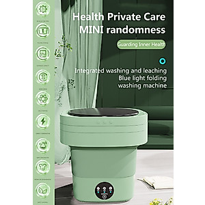 Portable Mini Washing Machine, Mini Washer 6L High Capacity with 3 Modes Deep Cleaning for Underwear, Baby Clothes, or Small Items, Foldable Washing Machine with Spin Dryer-Apartment, Dorm, Camping, RV Travel laundry