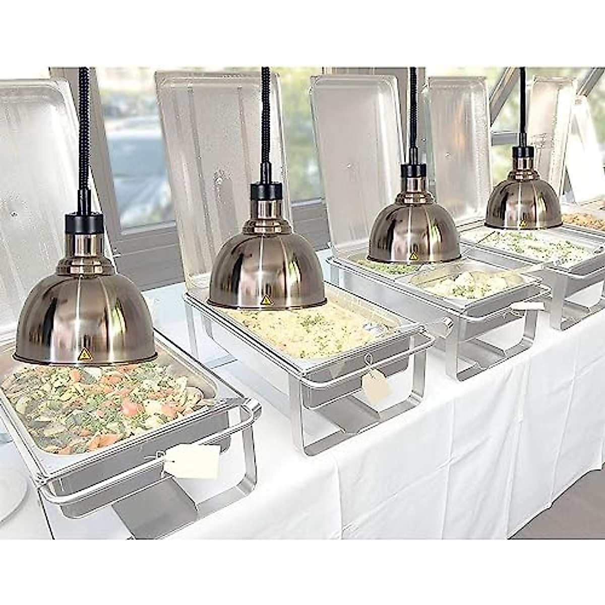 Buffet Heat Lamps, Food Heating Lamp, Lights Buffet Server Food Warmer Metal Chandelier Telescopic Metal Food Heat Light Hanging Chandelier Buffet Light for Home Kitchen Hotel