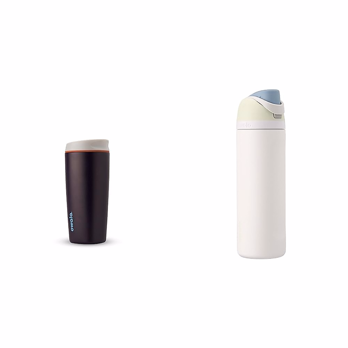 Owala 20oz Coffee Tumbler and 24oz Water Bottle Bundle with Insulated Stainless Steel Build and Splash Resistant Lids