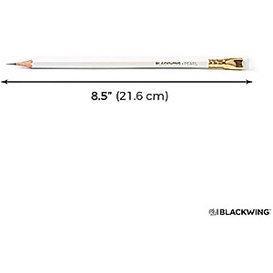 Blackwing Pearl Pencils - 12 Count, Incense-cedar, Premium Japanese Graphite, Pearlescent White, Balanced Lead, Great for Journaling and Writing