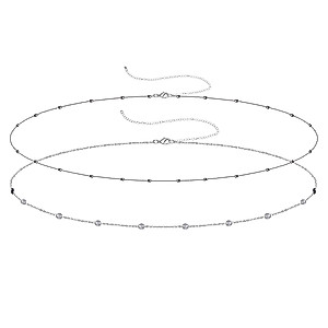 AoedeJ Silver Gold Belly Chains Layered Waist Chains Summer Beach Jewelry Body Chains Small Coin Belly Waist Chains for Women (Silver)