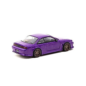 Vertex Silvia S14 RHD (Right Hand Drive) Purple Metallic Global64 Series 1/64 Diecast Model Car by Tarmac Works T64G-018-PU