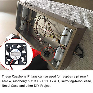 MakerFocus 2pcs Raspberry Pi 4B Fan DC Brushless Cooling Fan 3.3V 5V Heatsink Cooler Radiator Connector Separating One-to-Two Interface for Raspberry Pi 4/ Pi 3/3B+ and Pi Zero/Zero W or Other Project