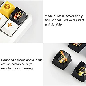 Pearlead Creative Resin R4 Keycap Replacement Gaming Keyboard Keycap for MX Switch Mechanical Keyboards DIY Decoration (Grenade)