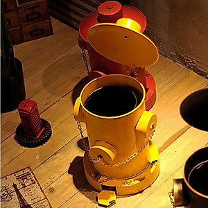 BYDEADY Fire Hydrant Trash Can for Dogs to Pee on, Retro Pedal Trash Ca,Fire Hydrant Garbage Can with Inner Bucket, Outdoor Trash Can for Patio, Large Capacity Indoor Waste Bins, blue