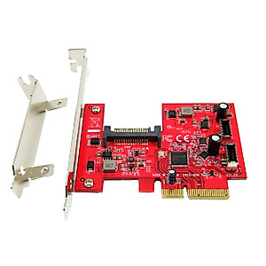 Ableconn PEX-UB152 USB 3.2 Gen 2 (10 Gbps) 2-Port Type-C Internal 20Pin Key-A Header PCI Express (PCIe) x4 Host Adapter Card (ASMedia ASM2142 Chipset)