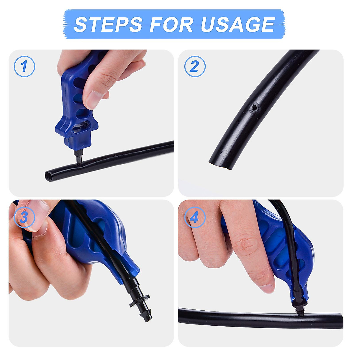 Kalolary 2Pcs Drip Irrigation Tubing Hole Punch, Drip Tube Hole Punch Tool Outdoor Drip Irrigation Pipe Hand Punch for 16/20mm PE Pipe Opening Hole Punch