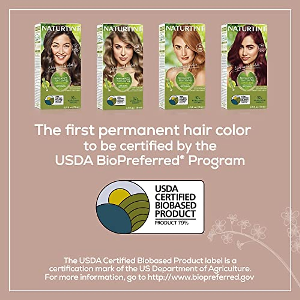 Naturtint Permanent Hair Color (Pack of 1), Ammonia Free, Vegan, Cruelty Free, up to 100% Gray Coverage, Long Lasting Results (7N Hazelnut Blonde)