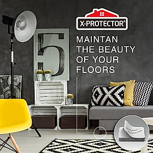 X-Protector Felt Furniture Pads 3 PCS - (1) 47" x 4" + (2) 47" х 0.8" - Grey Felt Tape - Multi-Purpose Felt Strips with Adhesive Backing - Premium Felt Roll - Sticky Felt for Surface Protection & DIY