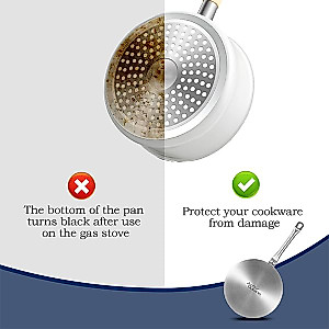 ACTIV CUISINE 9.45 Inch Heat Diffuser Stainless Steel Induction Diffuser Plate for Electric Gas Stove Glass Induction Cooktop Heat Diffuser with Detachable Handle, Protects Pot Cookware Accessories
