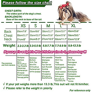 HOODDEAL Dog Striped Shirt Cozy Soft Blue Black Overalls Dress with Bowtie Cute Stylish Puppy Christmas Costumes Outfits (M)