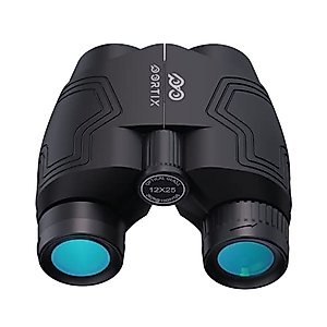 New 2023 12x25 Compact Binoculars for Adults Kids with Low Light Night Vision - Waterproof Easy Focus Binoculars for Hunting Bird Watching Outdoor Travel Sport Games - Large Eyepiece