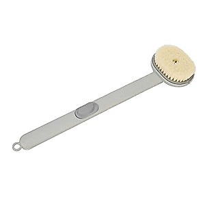 INGVY Dry Brushing Body Brush Rub Bath Brush Deep Clean Skin Flexible Skin Friendly Long Handle Back Scrubber for Bathroom