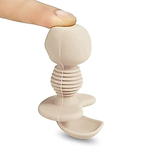 PandaEar 6 Pack Silicone Baby Spoons and Fork Feeding Set- Anti-Choke First Self Feeding Utensils for Baby Led Weaning Ages 3 Months -Pink