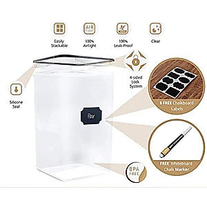 Storage Containers with lids airtight, 2 Pack 6.5L | 220 Oz | Extra Large Food Container Sets with lids, Kitchen Containers Rice Storage Container, Pantry Spaghetti Airtight Rice Containers Flour