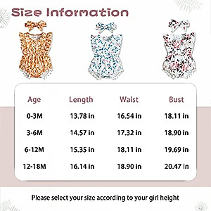 Hascloth Newborn Baby Girl Romper Infant Tassel Bodysuit Floral Dress Shorts Jumpsuit Ruffle Sleeveless Summer Clothes Outfit Set Brown 0-3 Months