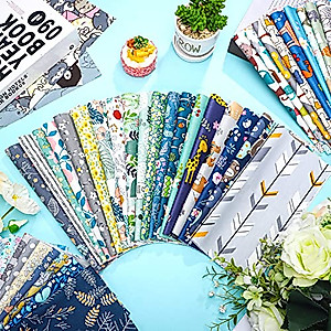 40 Pcs 10 x 10 Inches Cotton Fabric Bundle Squares Precut Fabric Squares Multi Color Floral Fat Squares Sheets for Kids DIY Craft Quilting Sewing (Classic Patterns)