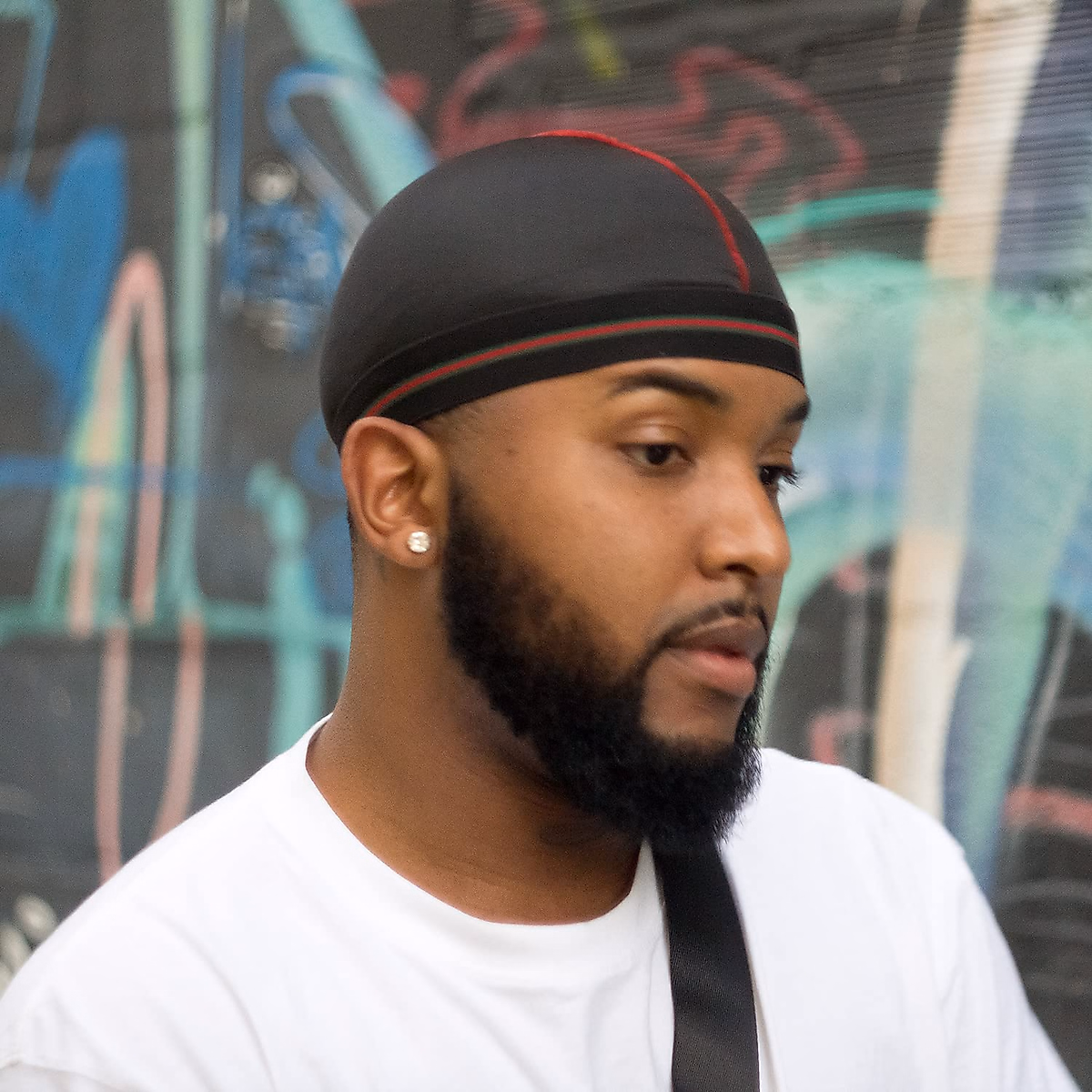 ForceWave Wave Cap, Silky Stocking Wave Cap for Men Women, Black Wave Compression Cap for 360 Waves, 2-Pieces