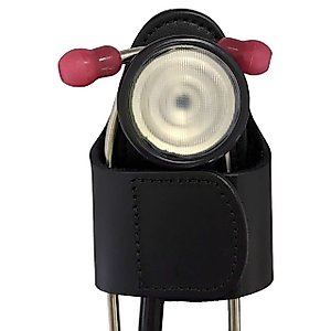 The HipClip – Handmade Leather Stethoscope Holder (Black) Full Grain Leather