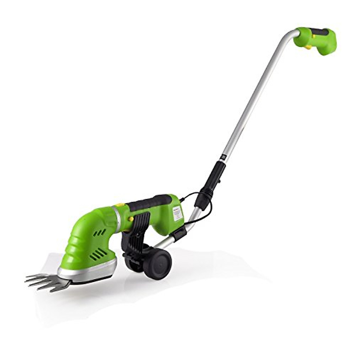 SereneLife Handheld Hedge Trimmer | Cordless Hedge Trimmer | Push Grass Cutter Shears W/ 7.2V Rechargeable Batteries | Telescoping Roller Handle Arm | Changeable Blades