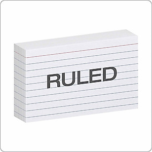 Oxford 31EE Ruled Index Cards, 3" x 5", White, 1,000 Cards (10 Packs of 100) (31)