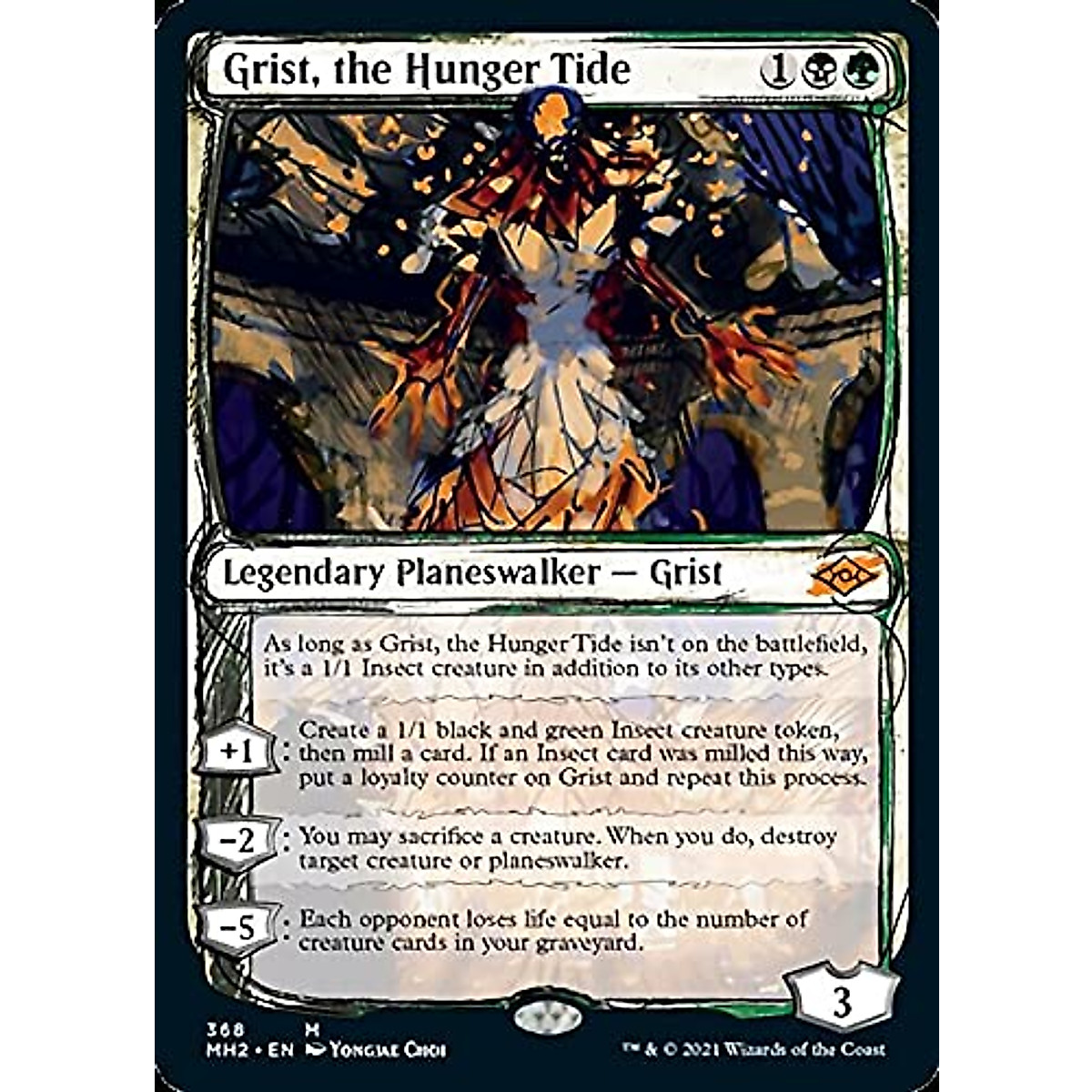 Magic: the Gathering - Grist, The Hunger Tide (368) - Showcase (Sketch Art) - Modern Horizons 2