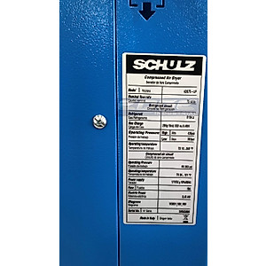 SCHULZ REFRIGERATED AIR DRYER FOR AIR COMPRESSOR, COMPRESSED AIR SYSTEMS, 75 CFM, GOOD FOR 15HP & 20HP COMPRESSORS (STAND ALONE DRYER)