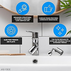 2Pcs Universal Rotating Faucet Extender - Swivel Extension Faucet Aerator Bathroom Sink Filter 720° Rotatable Faucet Sprayer Head - Kitchen Faucet Head Replacement Water Filter for Sink Faucet