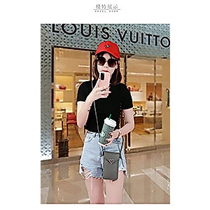 ISYSUII Crossbody Wallet Case for Samsung Galaxy S10 Plus Touch Screen Cell Phone Purse Love Heart Pattern with Card Holder Neck Strap Leather Magnetic Protective Cover for Women Girls,Red