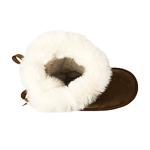 REDVOLUTION New Kids Classic Snow Boots Faux Fur Midcalf Outdoor Boots (Big Kid) (450 camel, numeric_2)