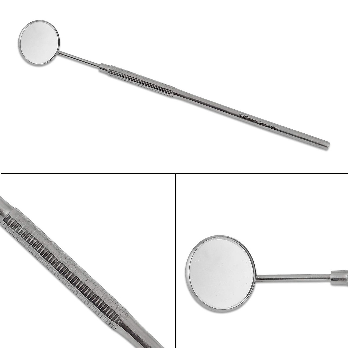 NYGEARZ Dental Examination Basic Instrument Kit Dental Mouth Mirror Tweezers Explorer | Stainless Steel College Teeth Cleaning Tools Plier Lucas Kit