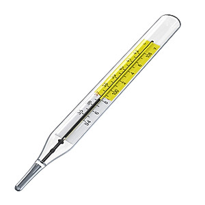 2pcs Glass Thermometer Mercury Free Clinlic Thermometer Traditional Thermometer Dual Scale Mercury Free C&F 2PK