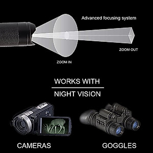 WINDFIRE IR Flashlight 940nm Infrared Light for Night Vision Device,940nm IR Illuminator Flashlight Spotlight