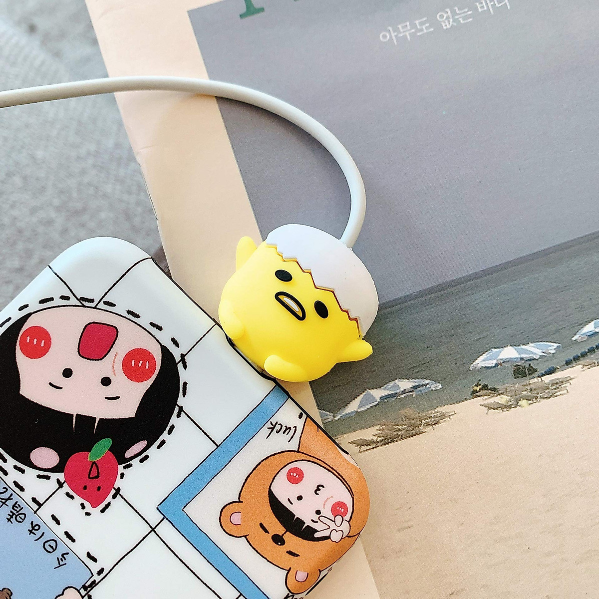 Cable Animal Bites, USB Cable Protector - Cute Kawaii Animals - for Phone Charging Cable, Compatible with iPhone and Android - 9 Pack