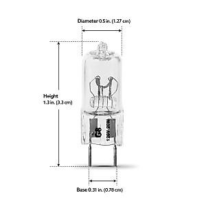 Feit Electric BPXN20/G8/RP Xenon 20-Watt Halogen T4 Light Bulb, Dimmable with G8 Base Code, Warm White