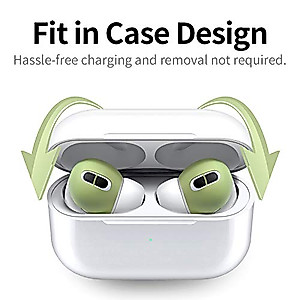 Loirtlluy 2021 Upgraded 7 Pairs Airpods Pro Ear Tips Cover, Liquid Silicone Airpods Pro Earbuds Covers [Fit in The Charging Case], Anti-Slip Protective Accessories Compatible with Airpods Pro