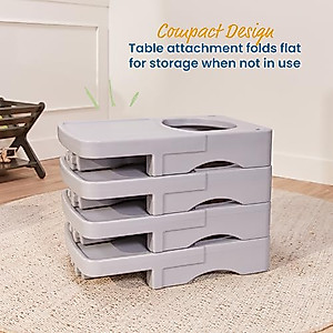 ECR4Kids Tri-Me Cube Chair Desk, Accessory for Cube Chair, Light Grey