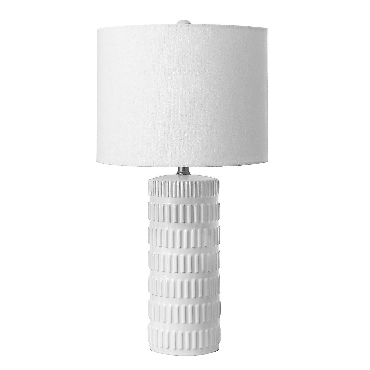 nuLOOM NPT43AA Franklin 25" Ceramic Table Lamp, (Height), White