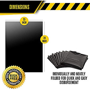 Ultrasac - 792763 UltraSac 33 Gallon Trash Bags - (Huge 100 Pack/w Ties) - 39' x 33' Heavy Duty Large Professional Quality Black Garbage Bags - Extra Strong Plastic Trashbags for Home, Kitchen, Lawn, and Other