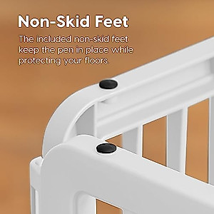 IRIS USA 24" Exercise 4-Panel Pet Playpen with Door, Dog Playpen, Puppy Playpen, for Small and Medium Dogs, Keep Pets Secure, Easy Assemble, Rust-Free, Heavy-Duty Molded Plastic, Customizable, White