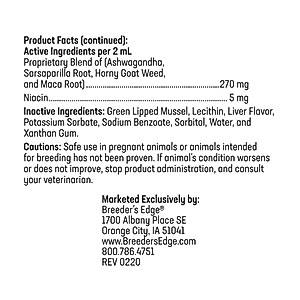 Breeder's Edge Get Him Going, Reproductive Performance Supplement for Dogs and Cats, 30 ml