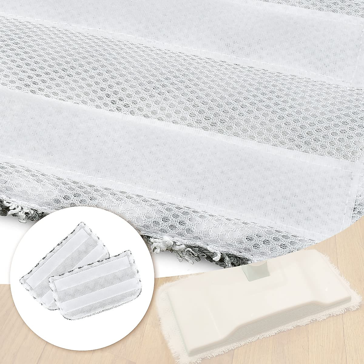 2 Pcs Steam Mop Replacement Pads, Steam Mop Pads Compatible Model Shark Steam Mop S1000 S1000A S1000C S1000WM S1001C SK410 SK435CO SK460 SK140 SK141 S3101 S3250 S3251 S10001C S1200 SK3102 SK3251