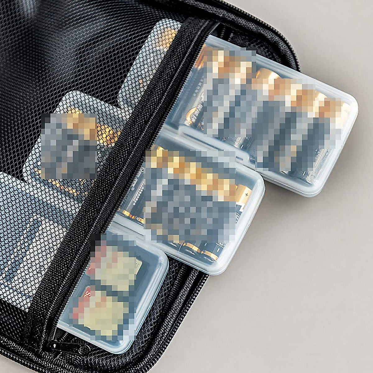 2pcs Clear Plastic Rectangle Storage Containers Box with Hinged Lid Best for Card,Accessories,Crafts,Coins,Learning Supplies,Screws,Drills,Battery