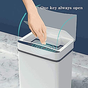 CZDYUF 15L Intelligent Trash Can Automatic Sensor Dustbin Smart Sensor Electric Waste Bin Home Rubbish Can for Kitchen Bathroom Garbage ( Color : E )
