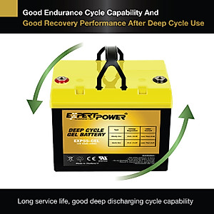 ExpertPower 12Volt 55AH Rechargeable Gel Battery