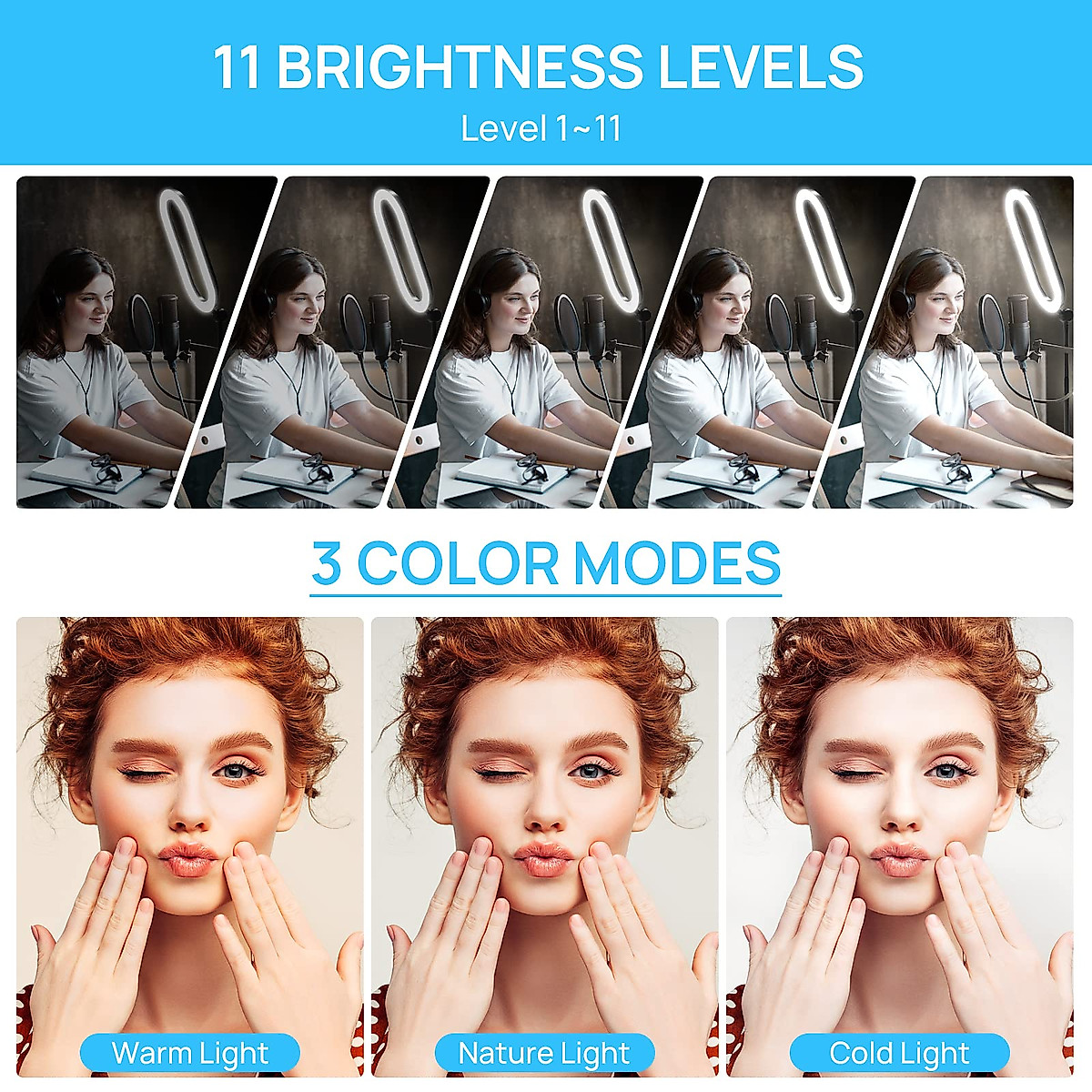 Ring Light with Stand and Phone Holder, 14" Selfie Lights 77" Tall Tripod with Remote Compatible with iPhone Phone LED Halo Standing Lighting for Makeup TikTok YouTube Camera Photography Zoom Videos