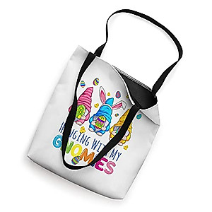 Hanging With My Gnomies Happy Bunny Gnome Easter Day Tote Bag